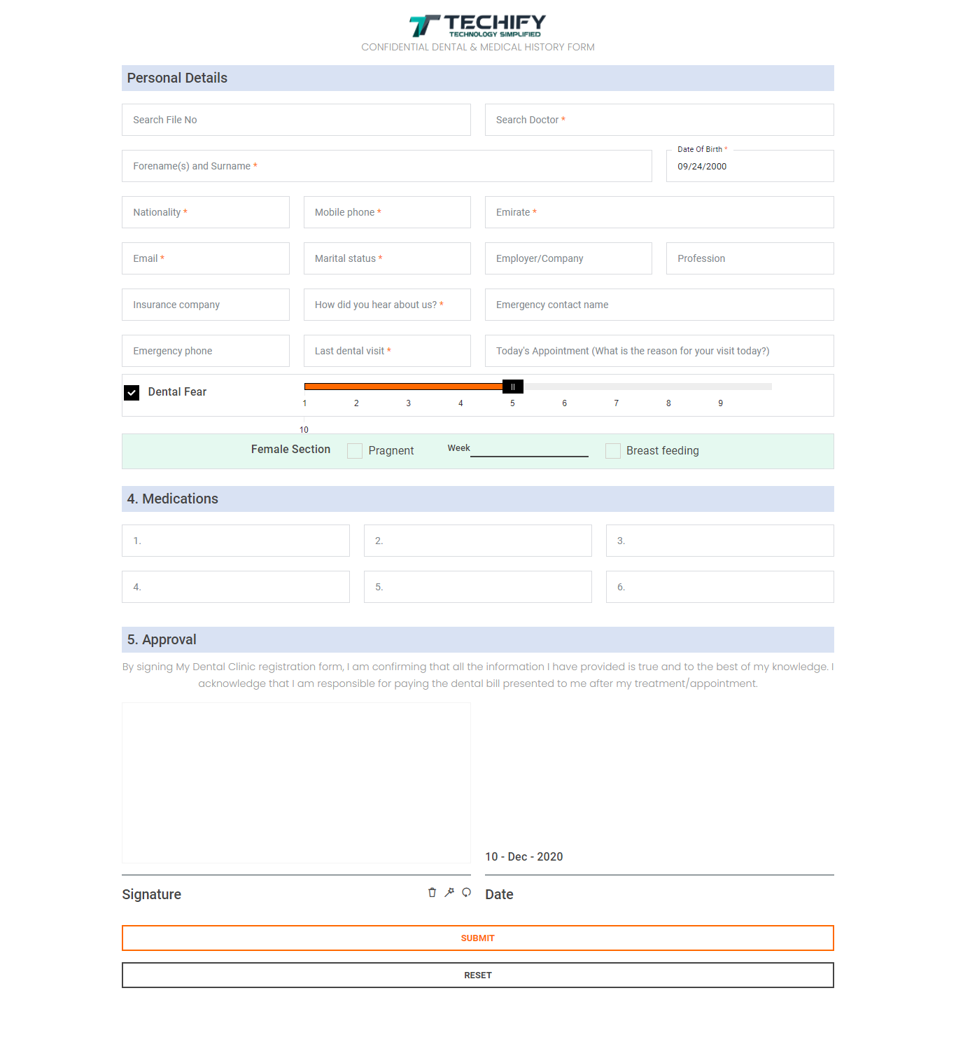 Customer Registration Form App - Techify Algorithm Technologies LLC